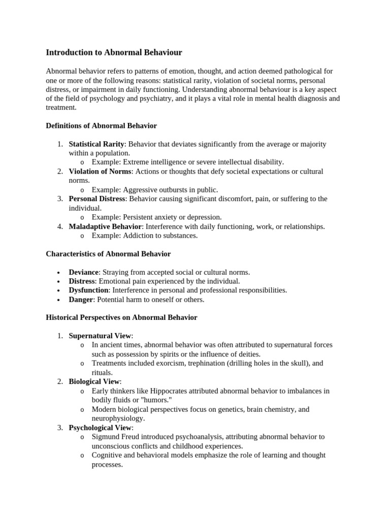 Understanding Abnormal Behavior in Psychology | PDF | Mental Disorder ...