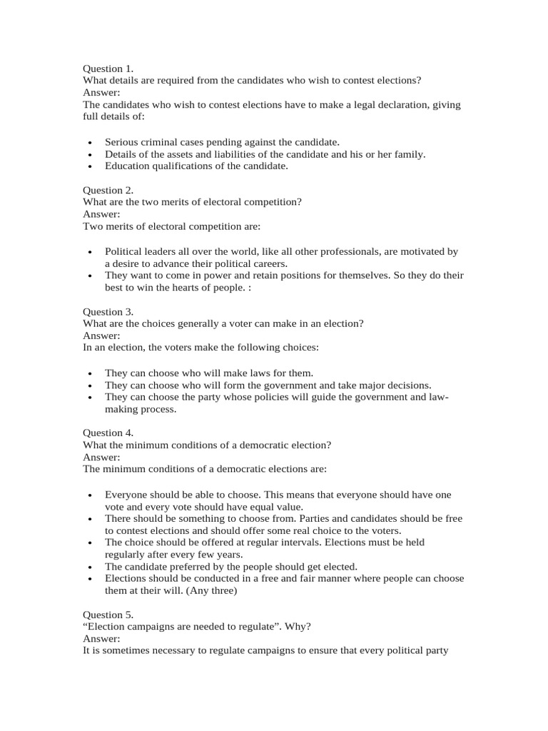 Election Process and Candidate Requirements | PDF | Elections | Voting