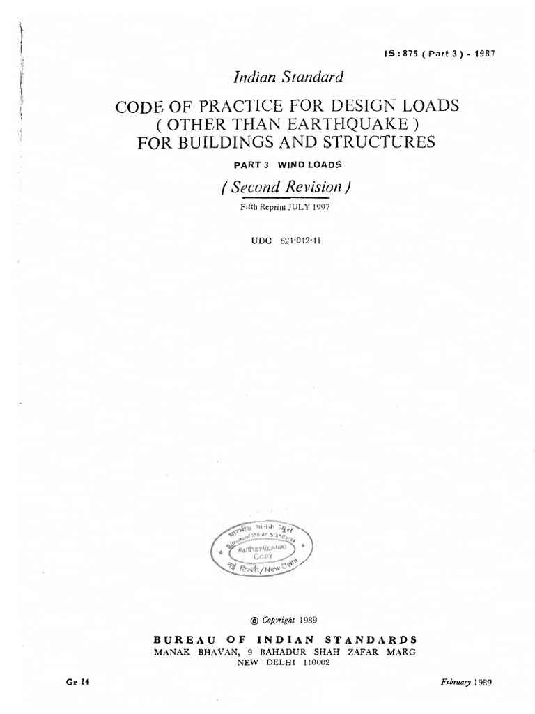 IS-875-3-1987 - Wind Loads | PDF
