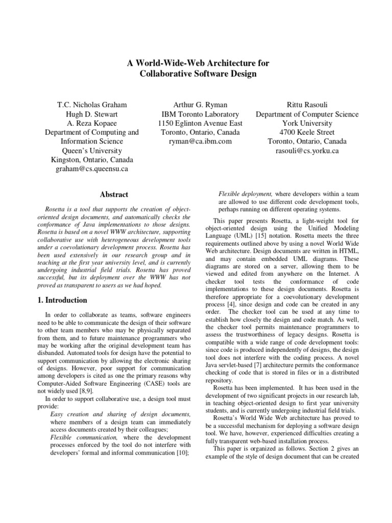 A World Wide Web Architecture For Collab | PDF | World Wide Web ...