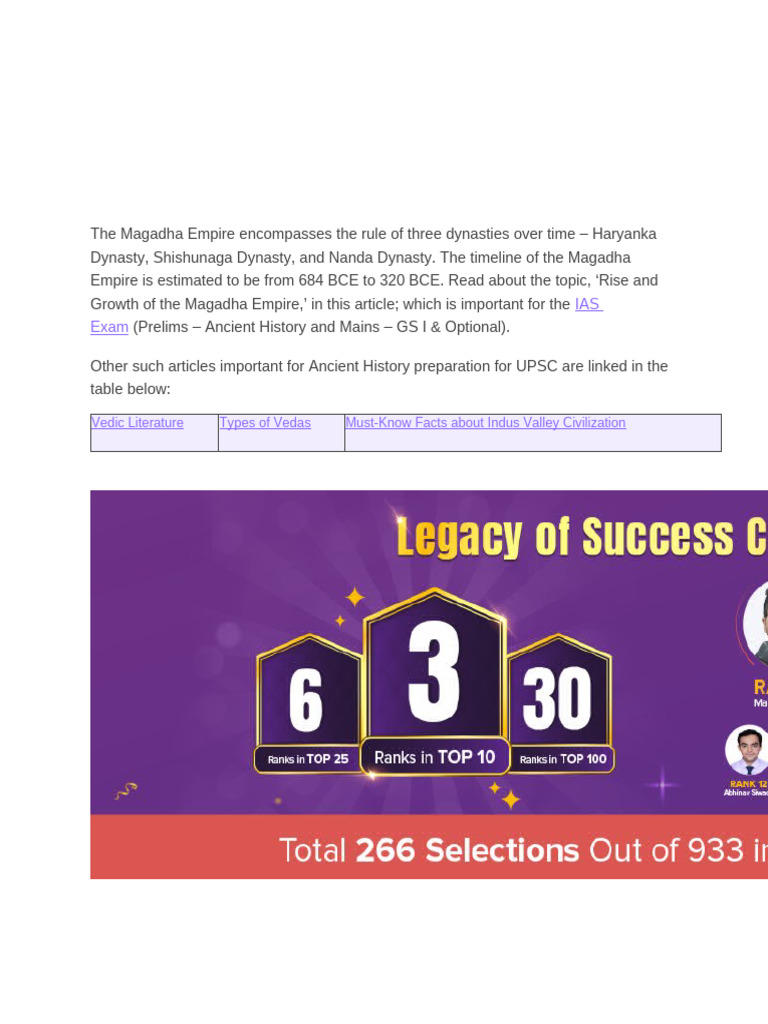 Magash Empire Notes For Upse Main Points | PDF