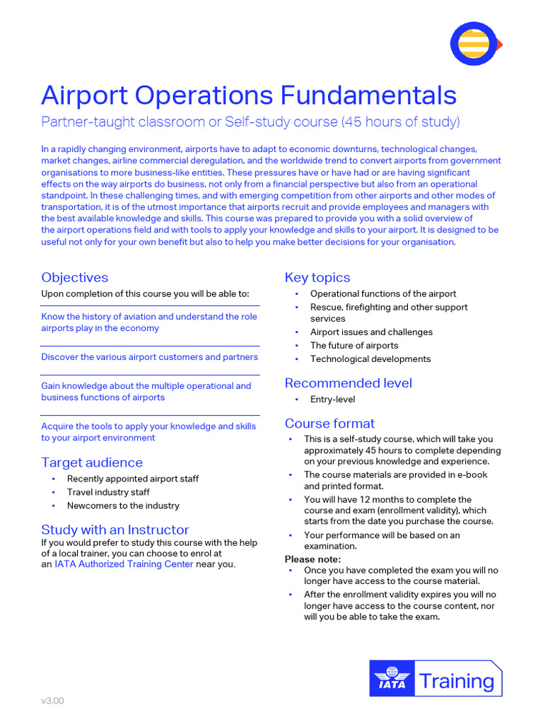 Training Tapp14 Airport Operations | PDF | Airport