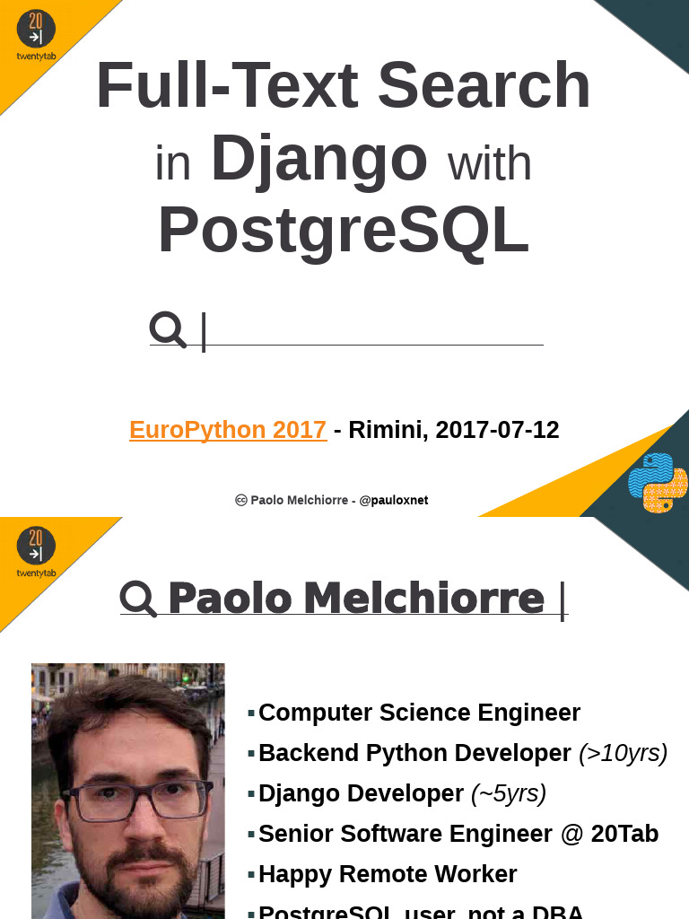 Full Text Search In Django With Postgresql Pdf Postgre Sql