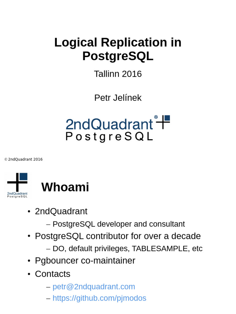 Logical Replication In Postgresql Pdf Replication Computing 9709