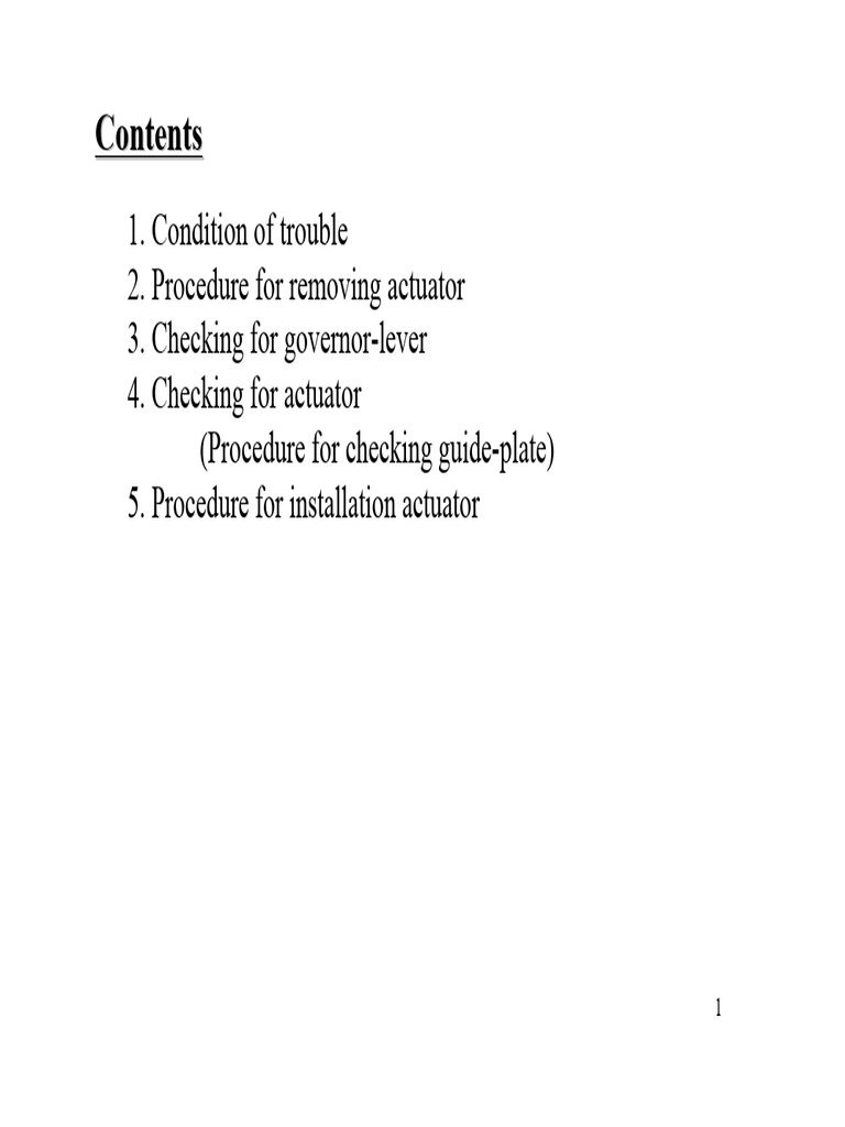 Procedure Manual For Actuator Issue | PDF | Machines | Manufactured Goods