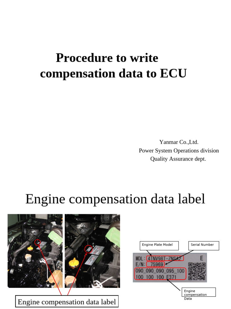 70.Procedure to Write Compensation Data to ECU(Pump) | PDF | Computing