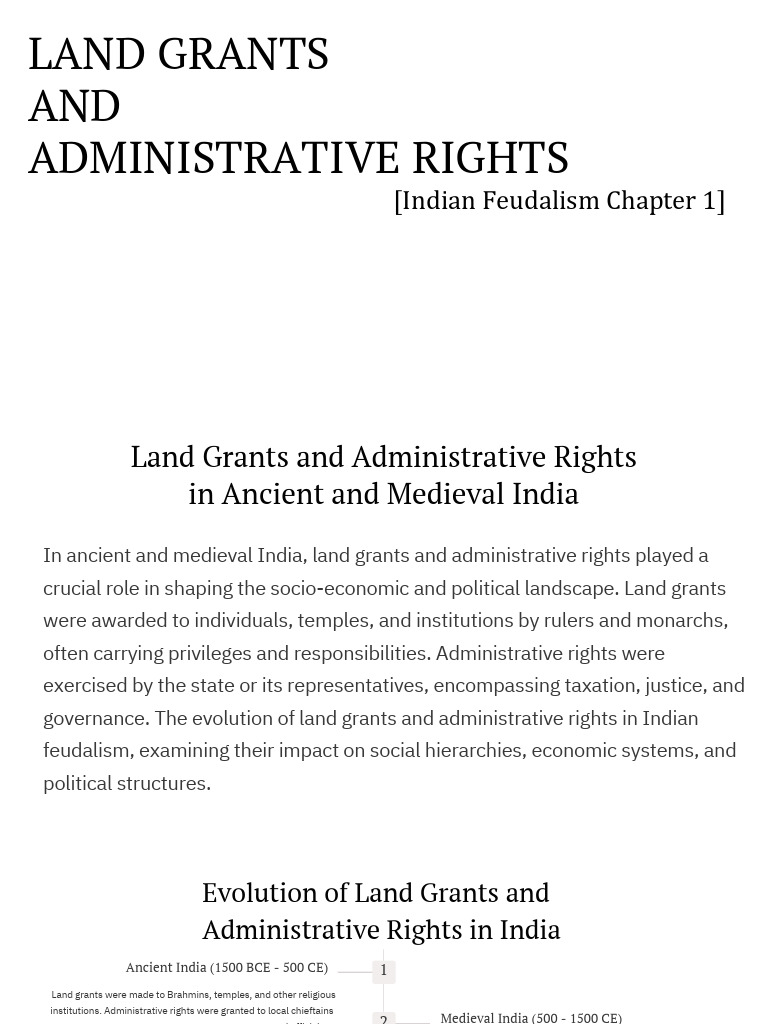 Land Grants and Administrative Rights | PDF | Feudalism