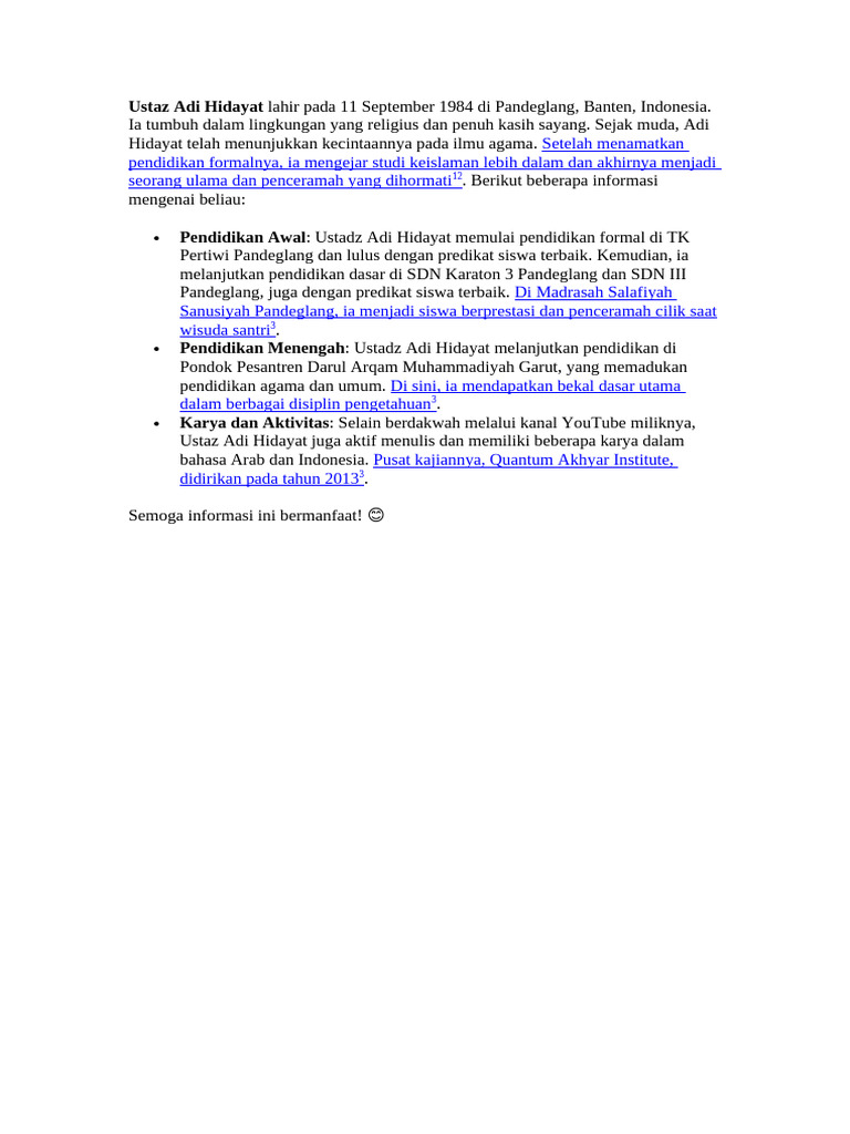 Ustad Adi Hidayat | PDF
