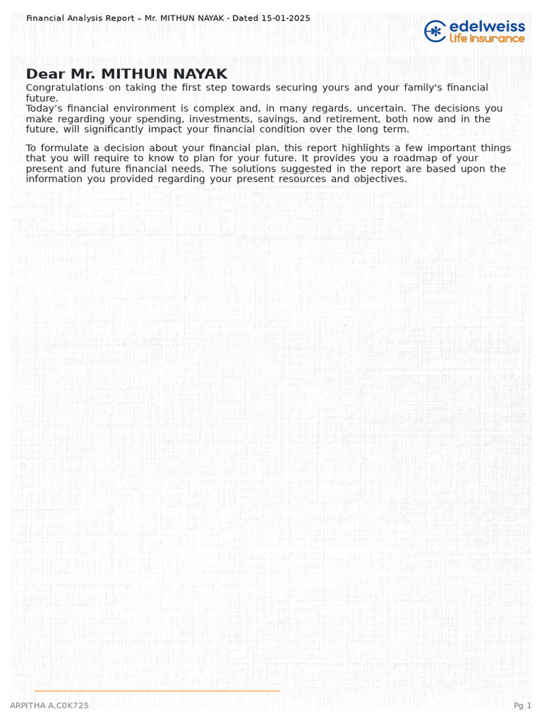 ELI Solution Presentation (Mr. MITHUN NAYAK) - 250599 | PDF | Insurance | Wealth