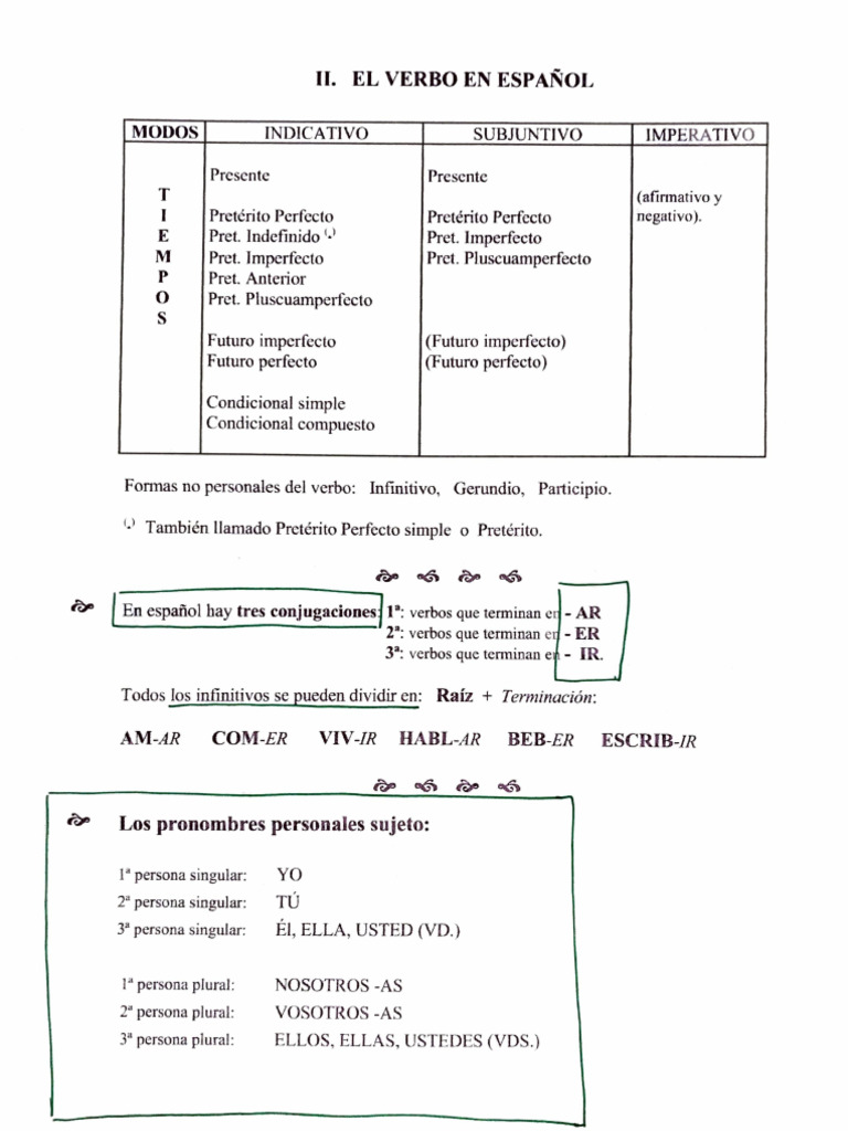 Presente de Indicativo y Subjuntivo | PDF | Relaciones sintácticas ...