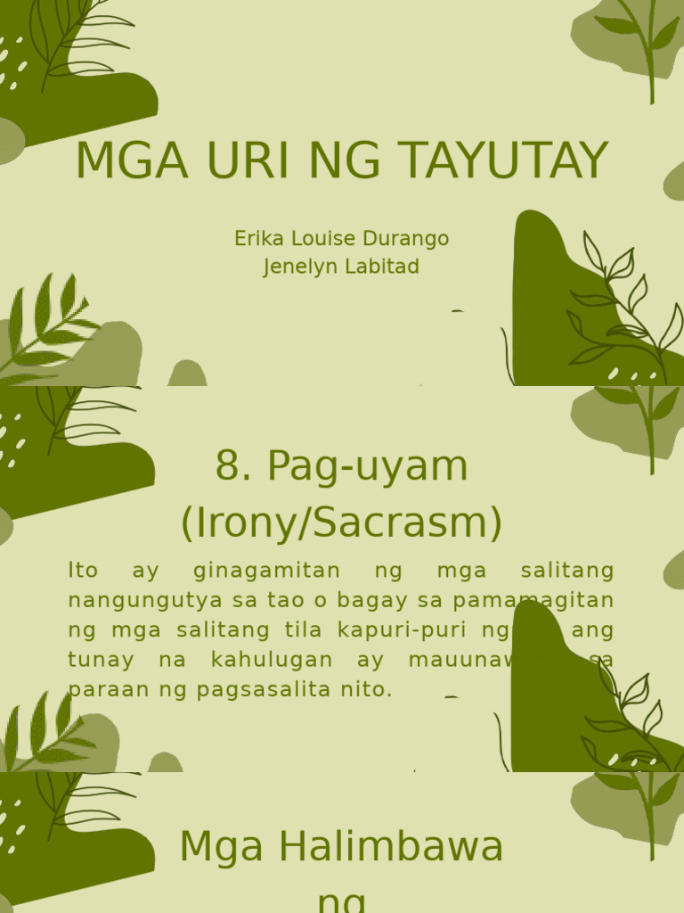 Mga Uri Ng Tagutay | PDF