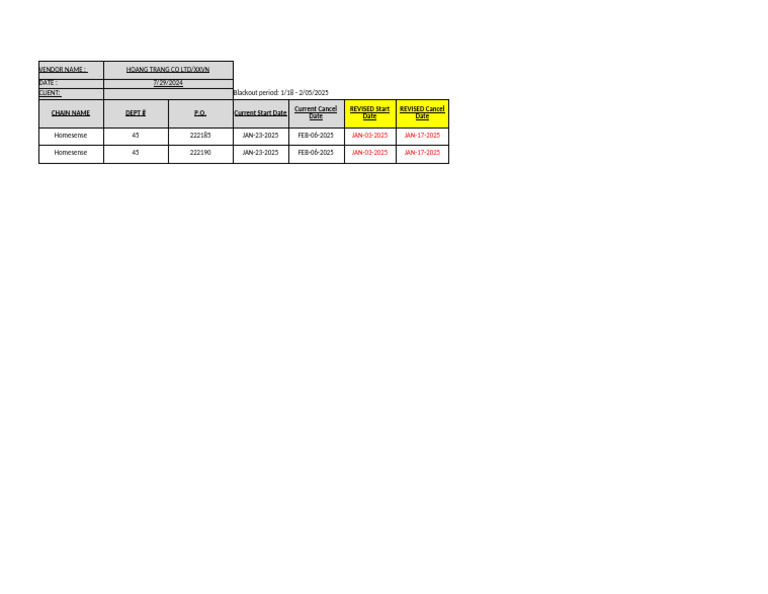 Done - P Working - Hoang Trang-Amendment Request Form-PO | PDF
