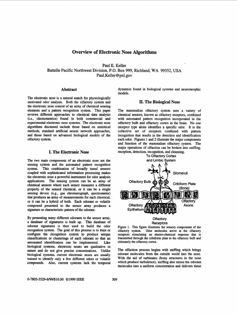 Overview of Electronic Nose Algorithms | PDF | Odor | Olfactory System