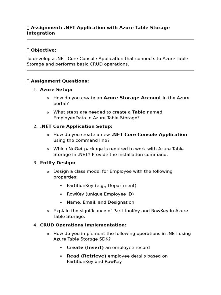.NET Azure Table Storage CRUD Guide | PDF | Command Line Interface ...