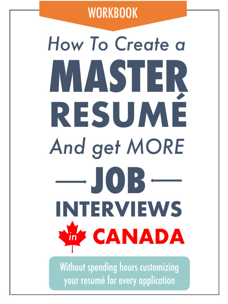 Create A Master Resume Workbook | PDF