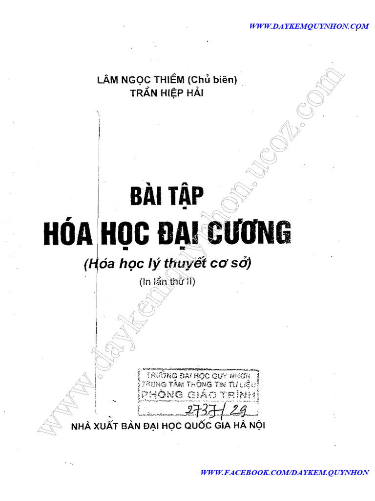 Bai Tap Hoa Hoc Dai Cuong | PDF