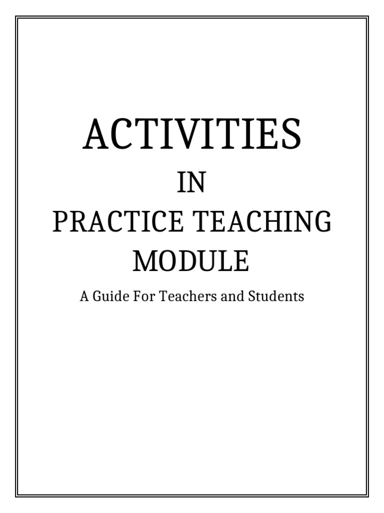 Activities in Practice Teaching Internships | PDF | Lesson Plan | Teachers