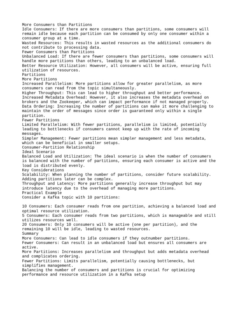 Kafka Consumer Parition Count | PDF | Scalability | Parallel Computing