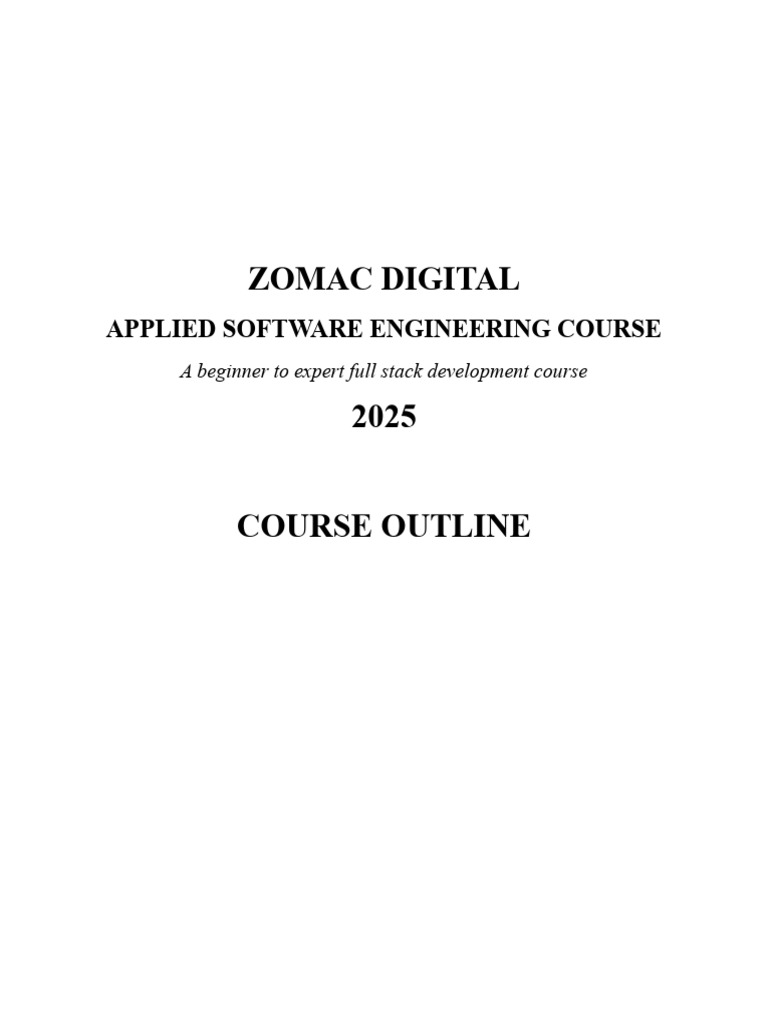 Course Outline for Applied Software Development | PDF | Html | Html5