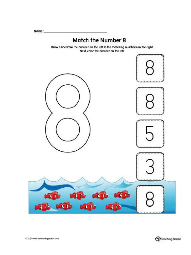 number 8 worksheets | PDF