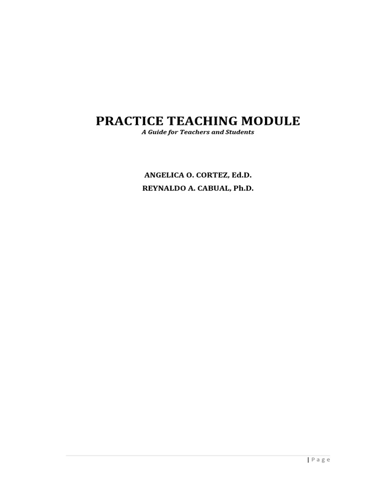 Teaching Internship Guide | PDF | Teachers | Learning