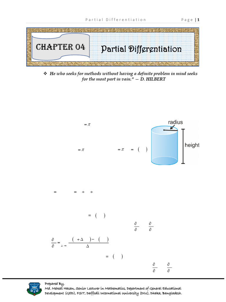 4.partial Differentiation | PDF | Derivative | Variable (Mathematics)