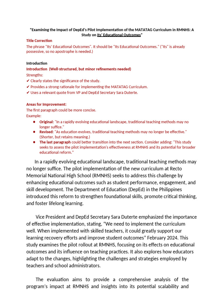 Chapter 1 Draft | PDF | Curriculum | Teachers
