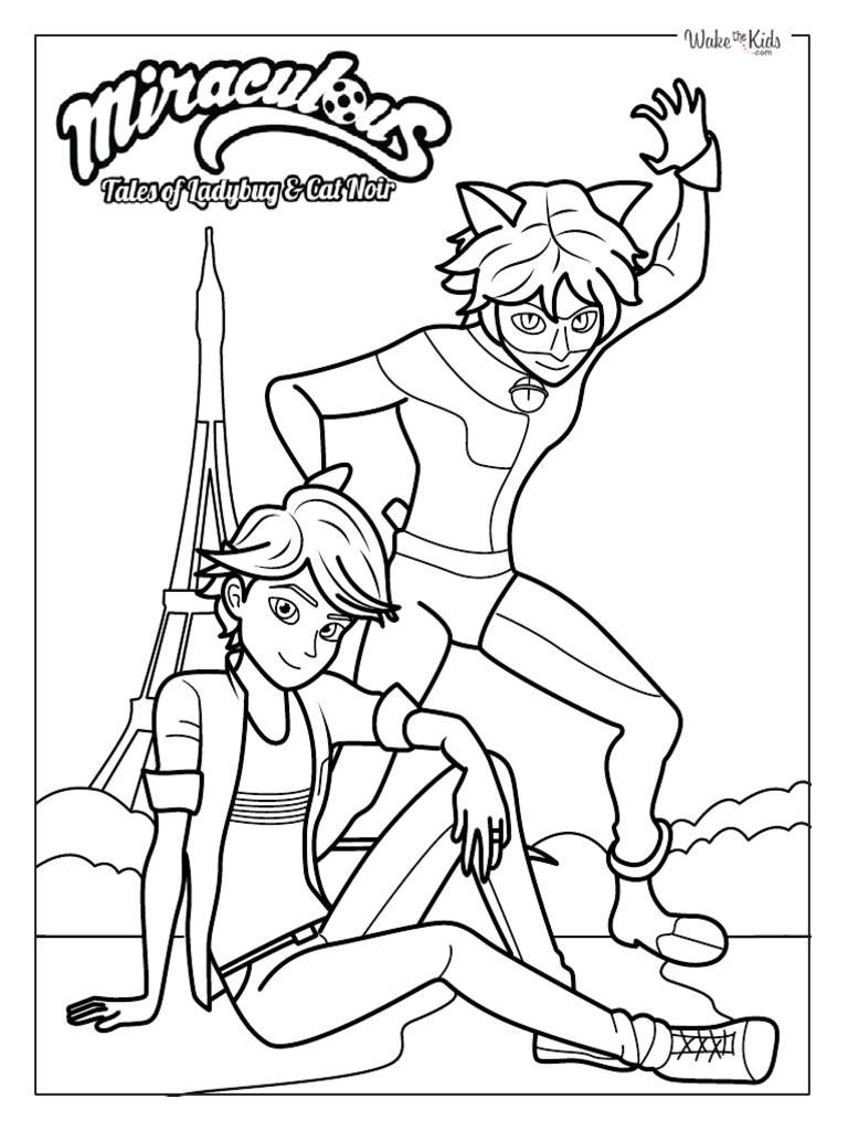 Adrien Miraculous Coloring Page Letter | PDF