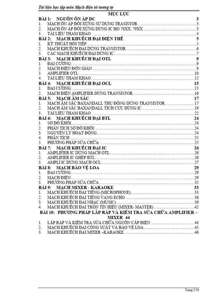 Mach dien tu tuong tu | PDF