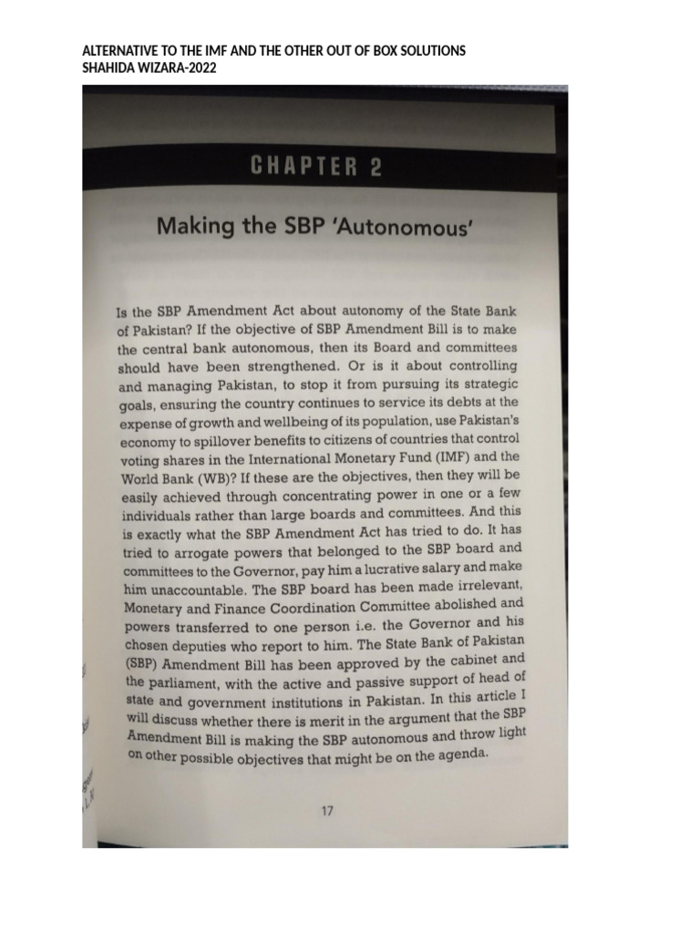 Making SBP Autonomous | PDF