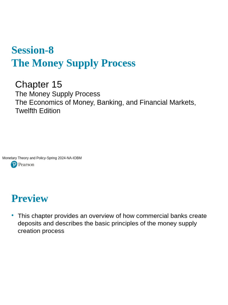 Session 10 Money Supply Process | PDF | Money Supply | Money