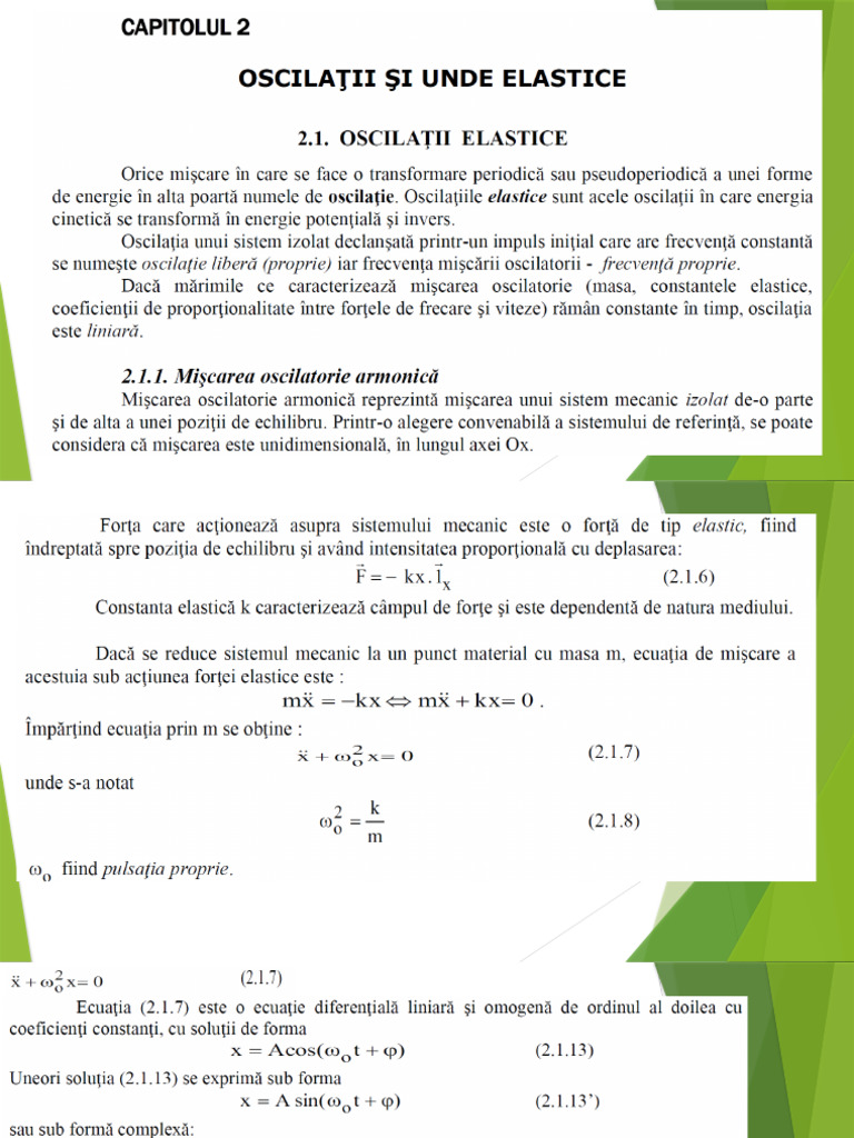 Curs Cap.2 Oscilatii Unde Ultrasunete Fizica Farm 2023 Notat | PDF
