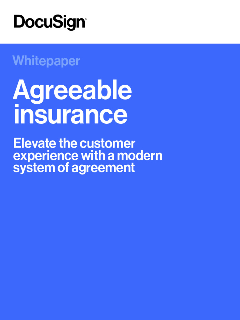 Agreeable Insurance White Paper | PDF | Insurance | Internet Of Things