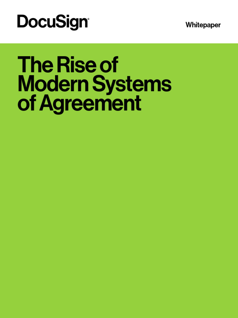 DocuSign Rise of Modern Systems of Agreement White Paper | PDF ...