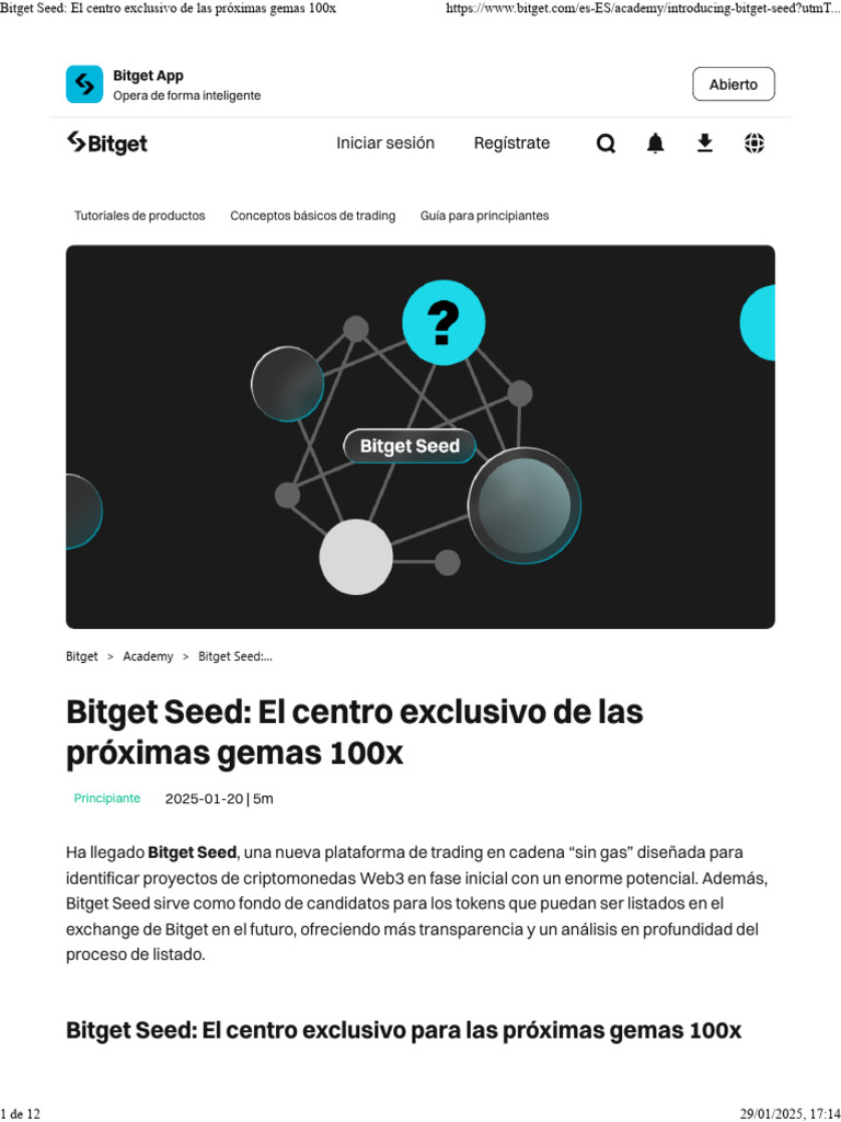 Bitget Seed - El Centro Exclusivo de Las Próximas Gemas 100x | PDF | Comerciante (Finanzas ...