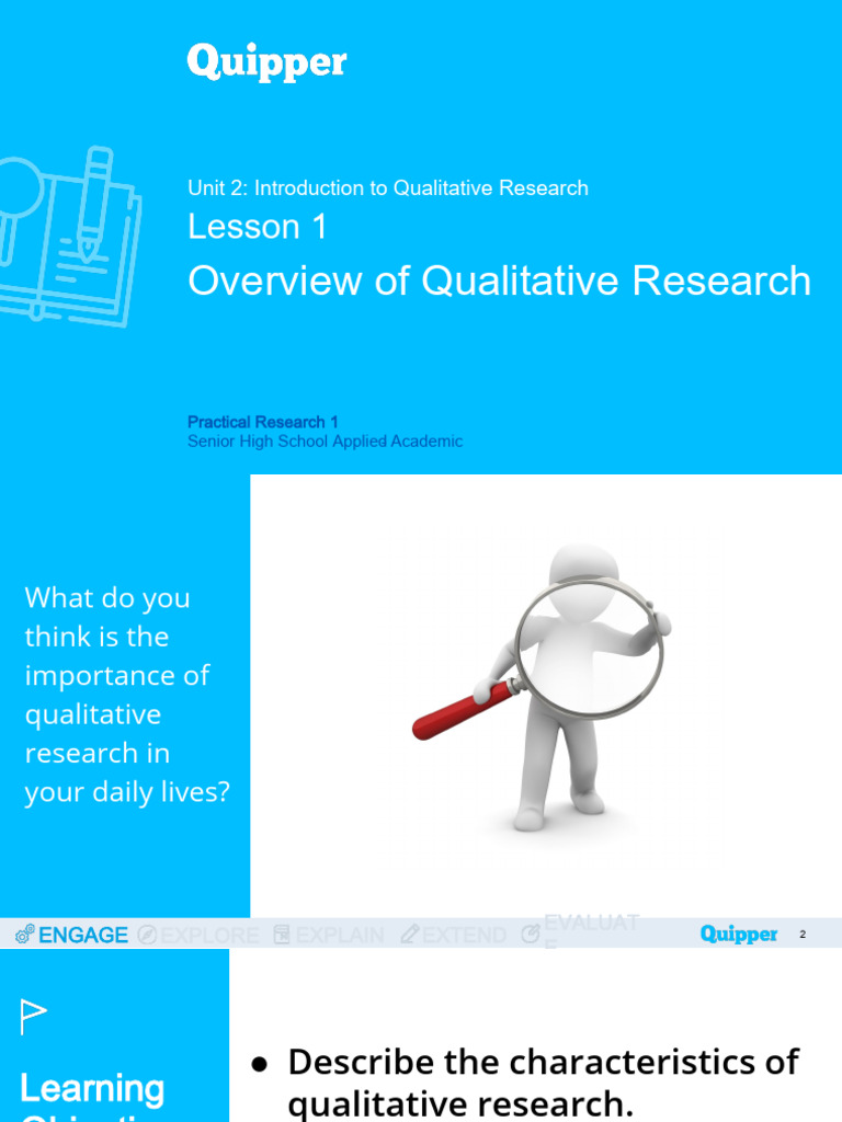 UNIT-2-LESSON-1-Overview-of-Qualitative-Research-1 | PDF | Qualitative Research | Evaluation