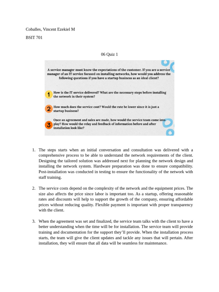06 Quiz 1 Coballes | PDF