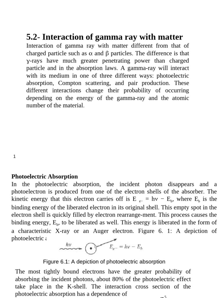 Chap.5 Gamma Ray Part 2 | PDF | Electron | Photoelectric Effect