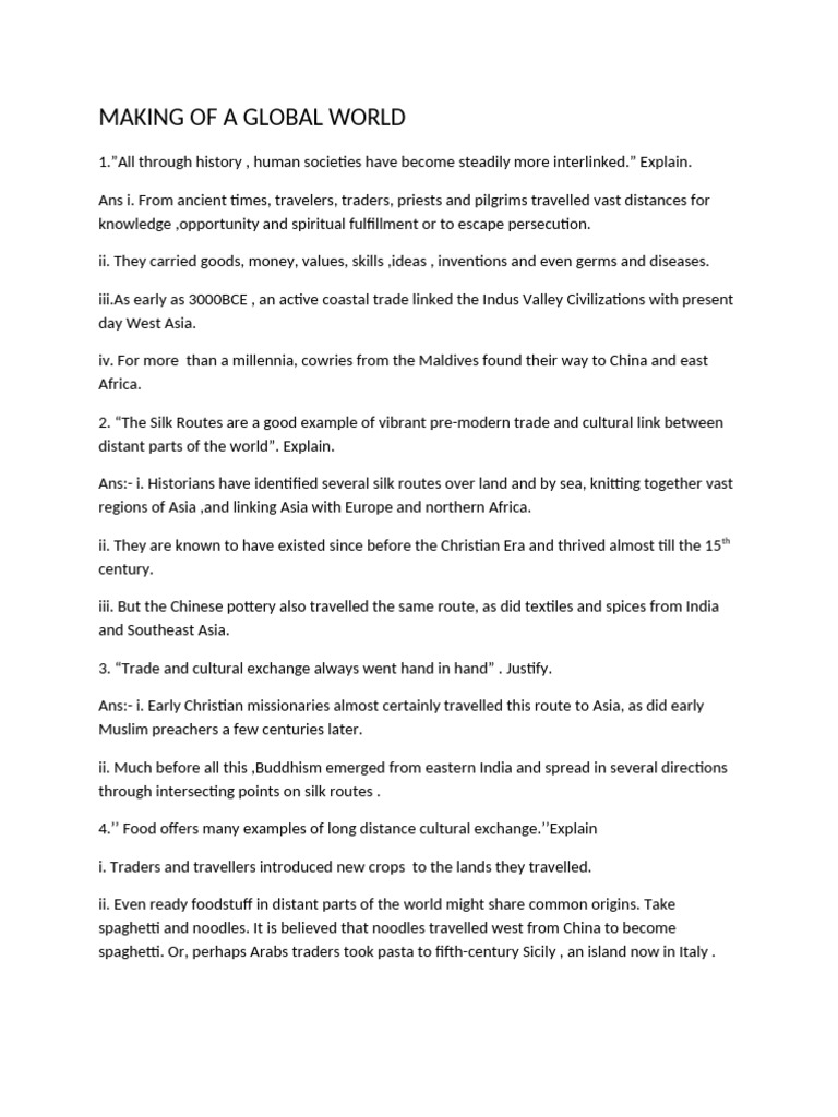 Making of a Global World (4) | PDF | Silk Road | Asia