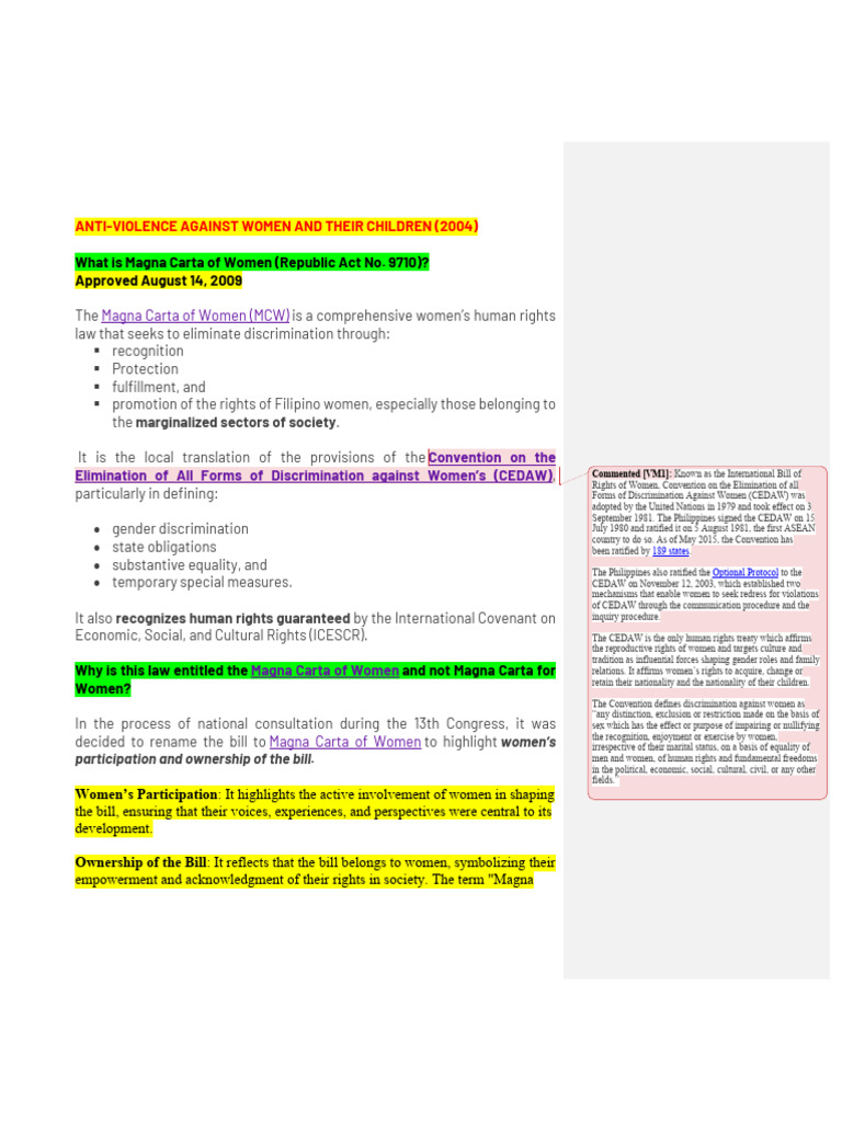 About Magna Carta | PDF | Convention On The Elimination Of All Forms Of Discrimination Against ...