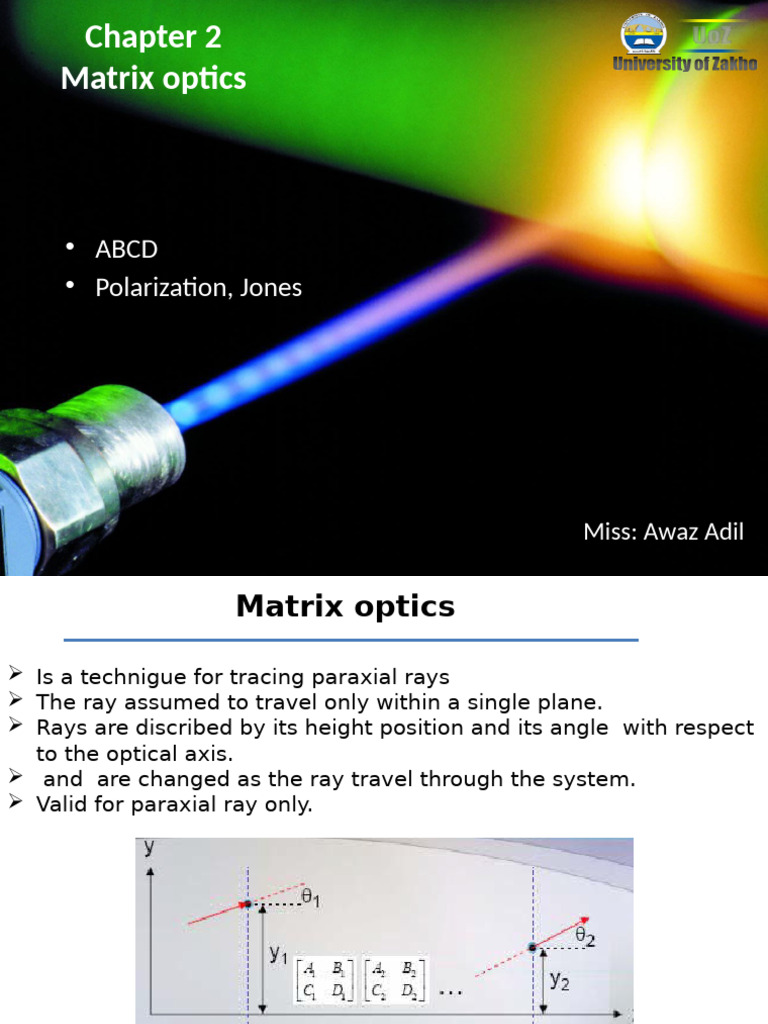 Matrix Optics and Polarization Techniques | PDF | Polarization (Waves ...