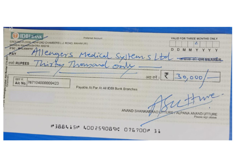North Bombay Security Cheque | PDF