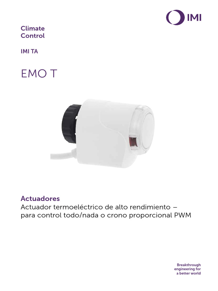 Ficha Tecnica - ACTUADOR VAV - EMO-T - ES - Low | PDF | Termostato ...