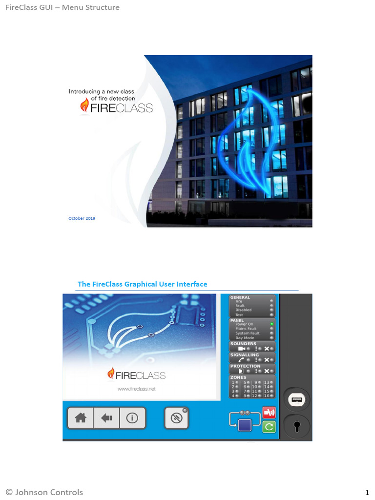 FireClass GUI Menu Structure Guide | PDF | Menu (Computing) | Graphical User Interfaces