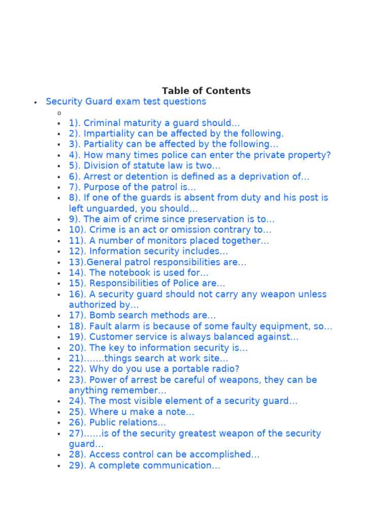 Security Guard | PDF | Security Guard | Police