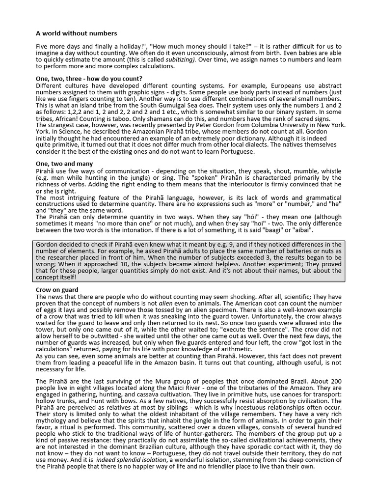 Piraha | PDF | Human Communication | Language Families