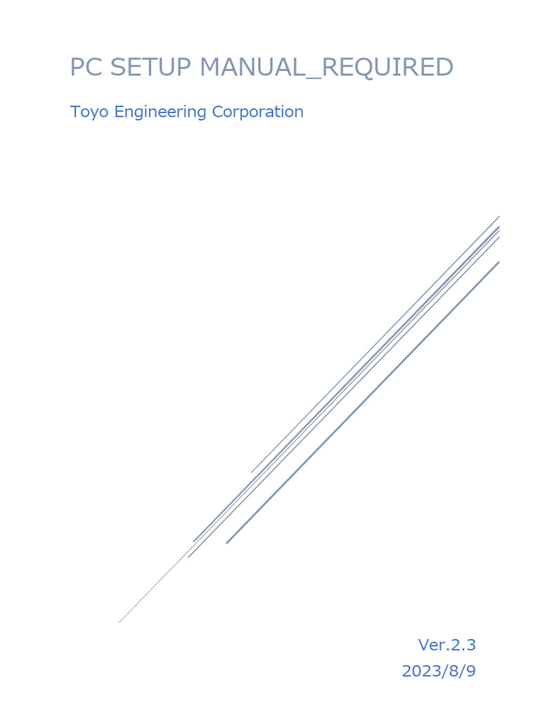 1_PC Setup Manual_Required | PDF | Computing Platforms | Software