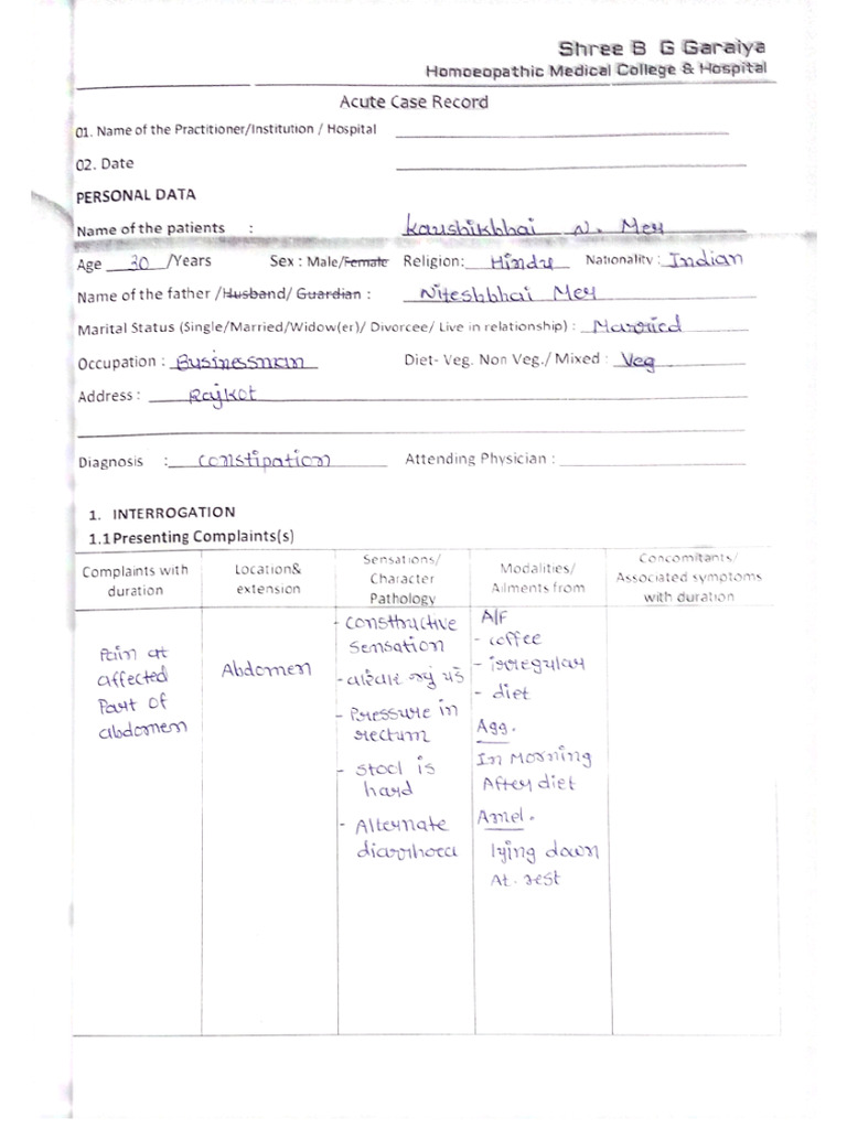 KENT Acute Case No.1 | PDF