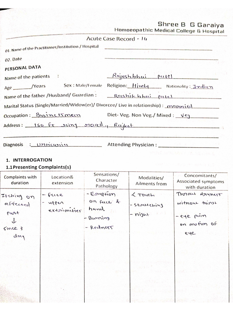 Kent Acute Case No. 14 | PDF
