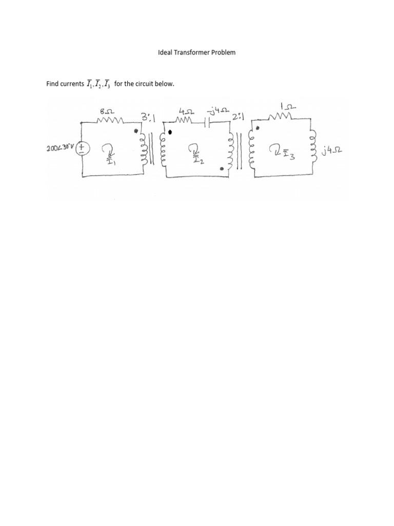 Ideal Transformer Problem | PDF